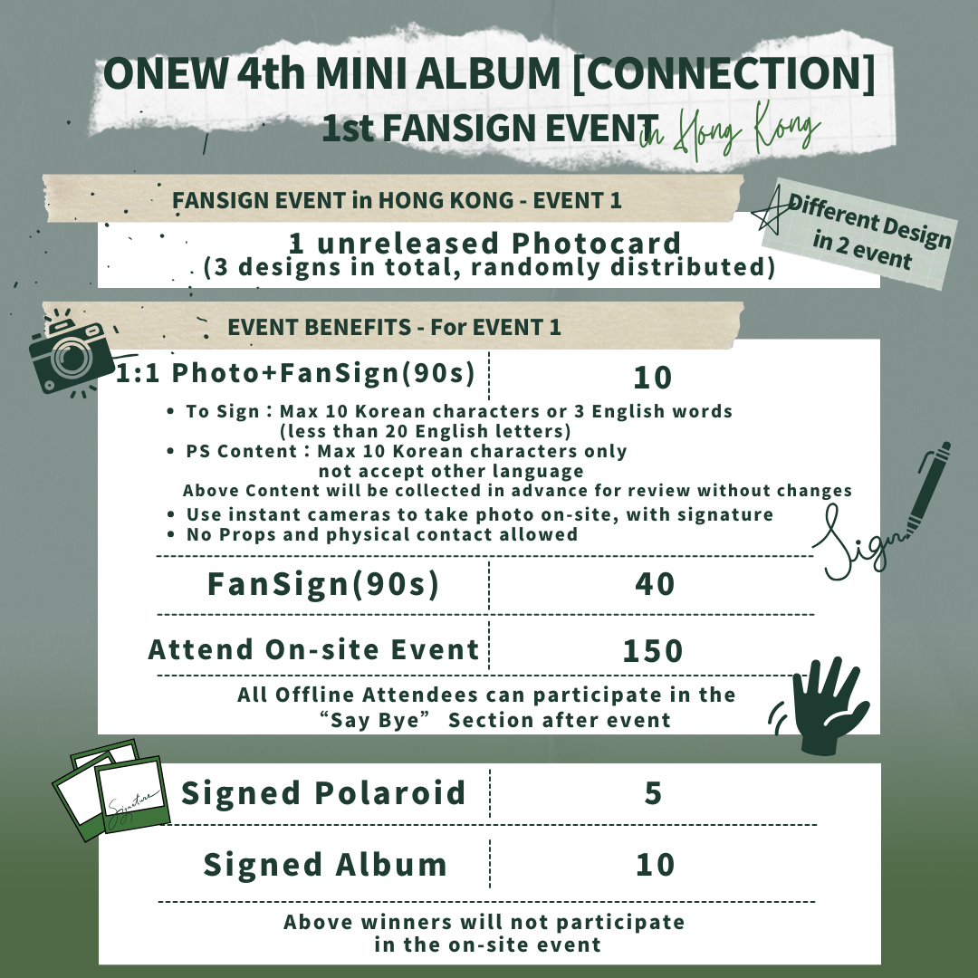 ONEW《CONNECTION》Fan Sign In Hong Kong - Klook