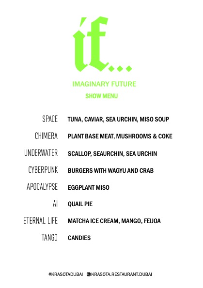 Unique Immersive Fine Dining Experience at KRASOTA Dubai - Klook Estados Unidos