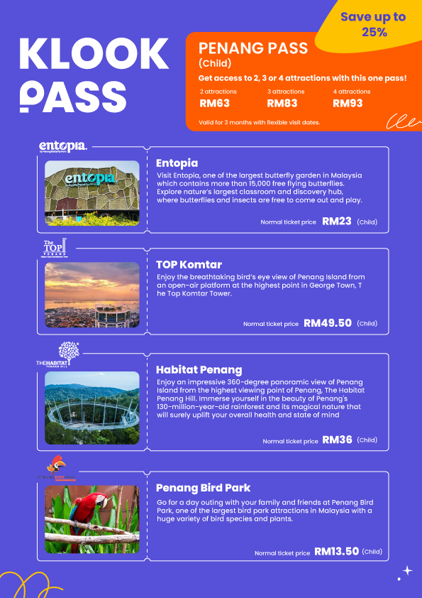 [Klook Pass] Penang Attraction Pass - Klook India