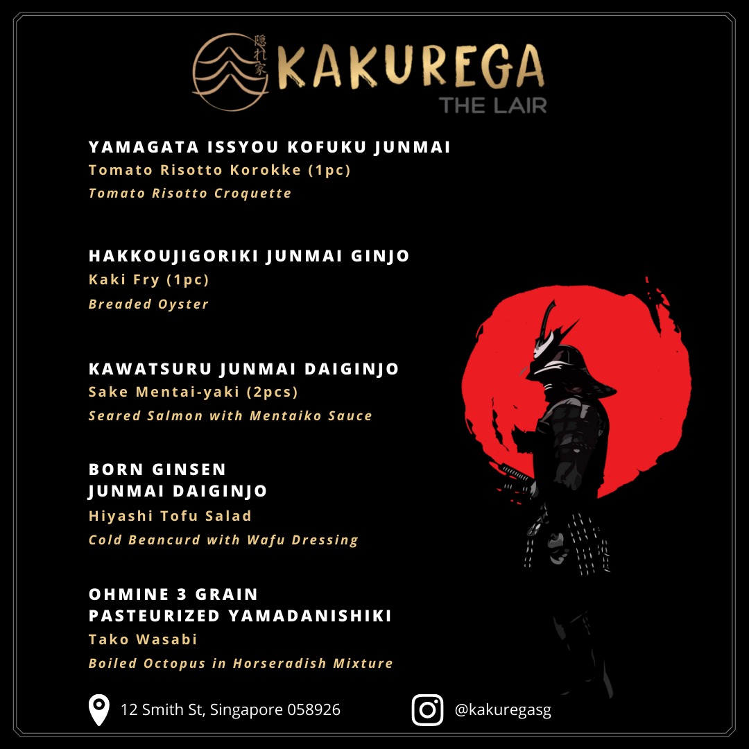 Singapore Unguided Sake Experience in Kakurega (The Lair) - Klook Singapore