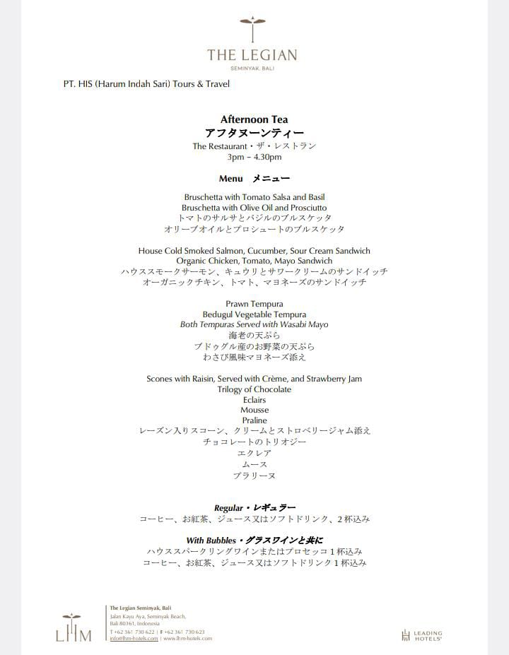 The Restaurant Dining Experience At The Legian Seminyak Klook