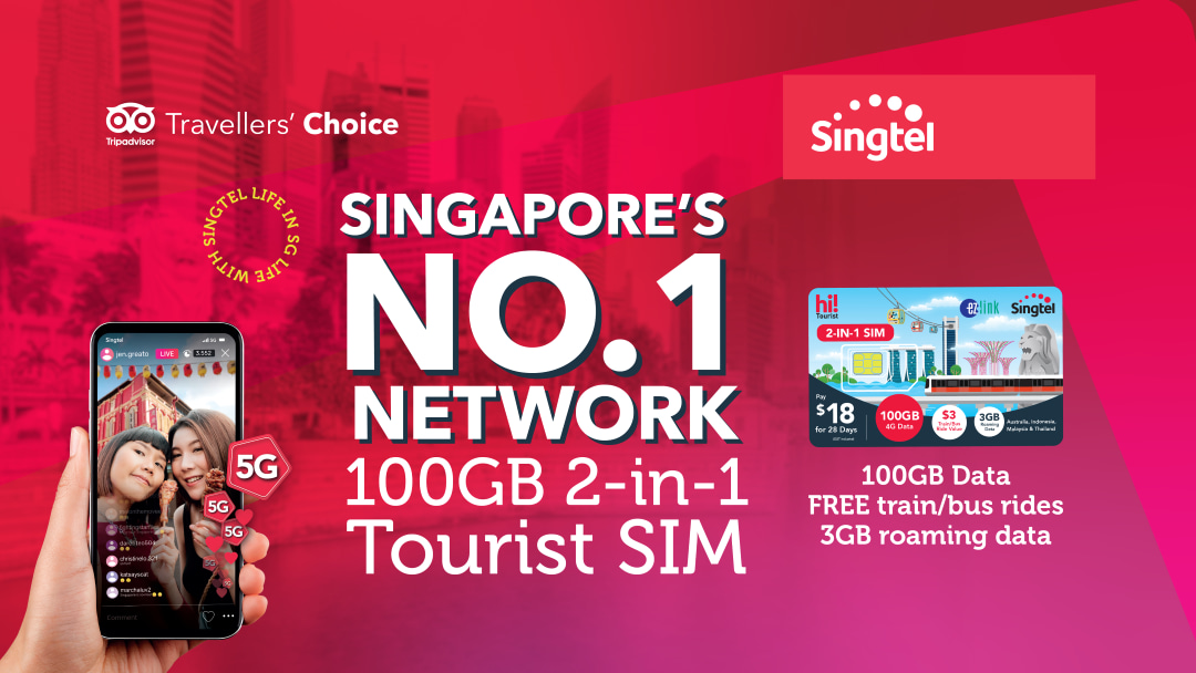 Singtel 5G/4G Singapore SIM Card (SG Airport & City Pick Up) - HyperAir