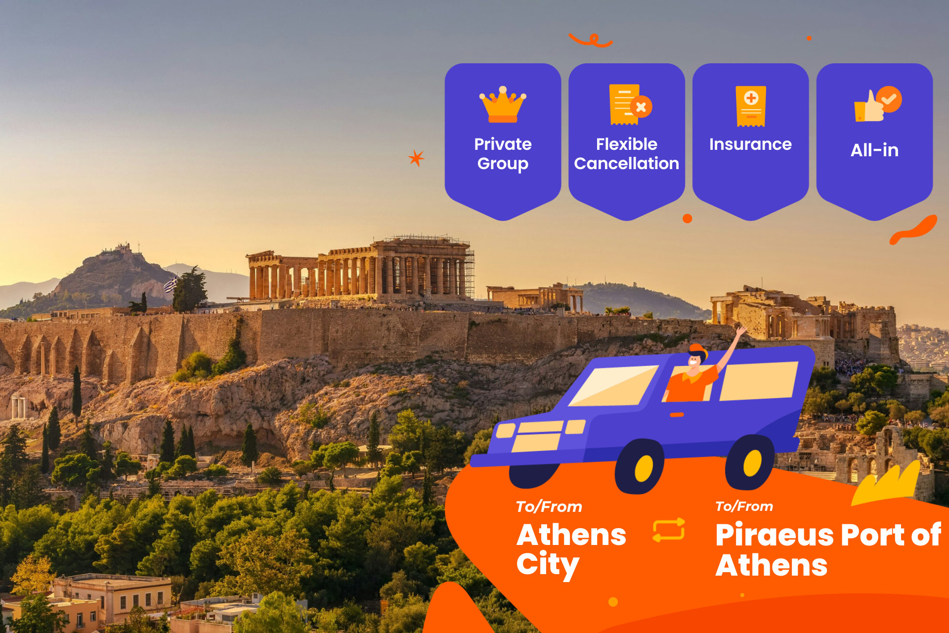 Athens city Piraeus Port of Athens: Point-to-Point Private Transfer ...