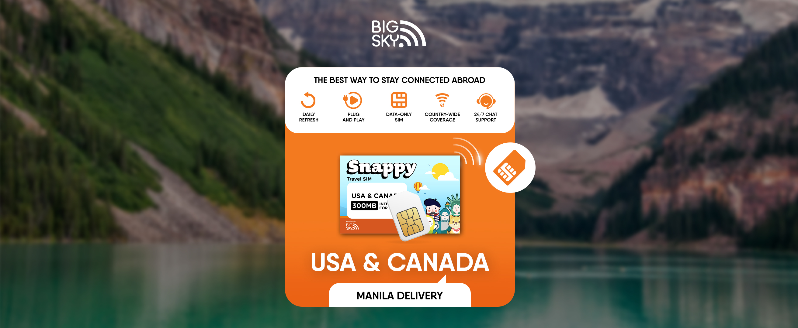 BIG SKY SIM Card (MNL Delivery) for USA & Canada