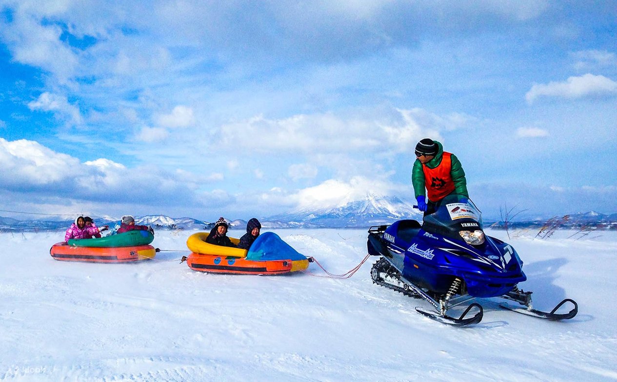 Hokkaido Snowmobile & Ranch Day Tour | Noboribetsu Jigokudani (Hell ...
