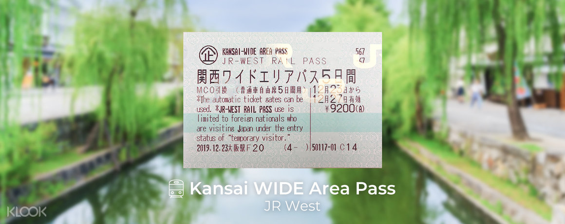 Buy 5 Days JR Kansai WIDE Area Pass Online - Klook Singapore
