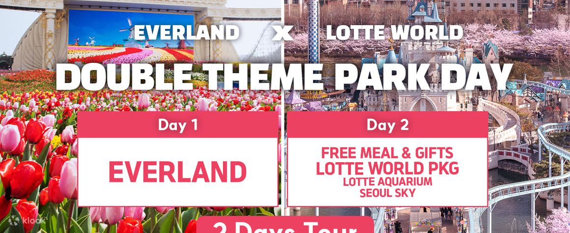 EVERLAND X LOTTE WORLD DOUBLE THEME PARK DAY - Klook États-Unis