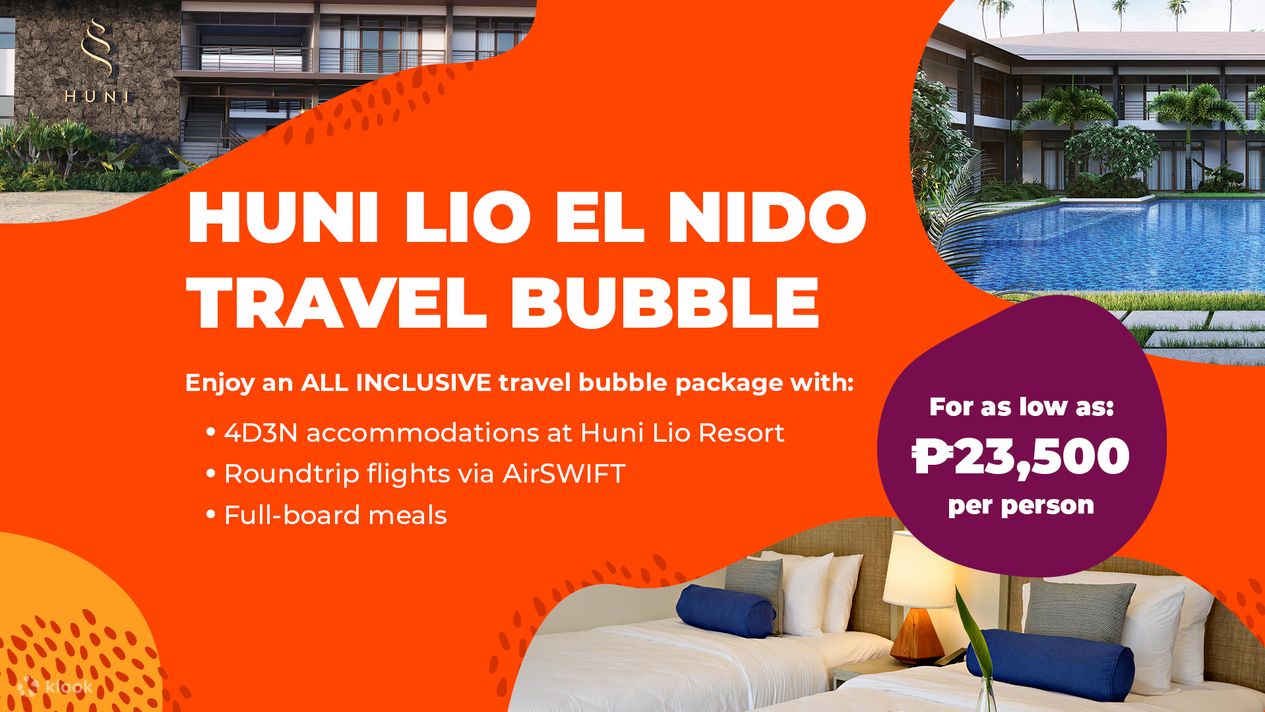 Huni Lio Resort in El Nido 4D3N Travel Bubble Package (All-In Fly ...