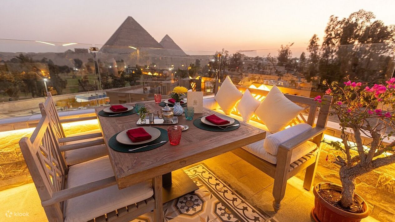 VIP Dinner & Pyramids Sound & Light Show at Rooftop Restaurant - Klook ...
