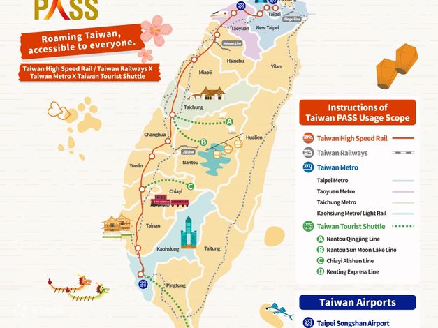 Taiwan PASS for Taiwan Railways + MRT + Taiwan Tourist Shuttle - Klook ...
