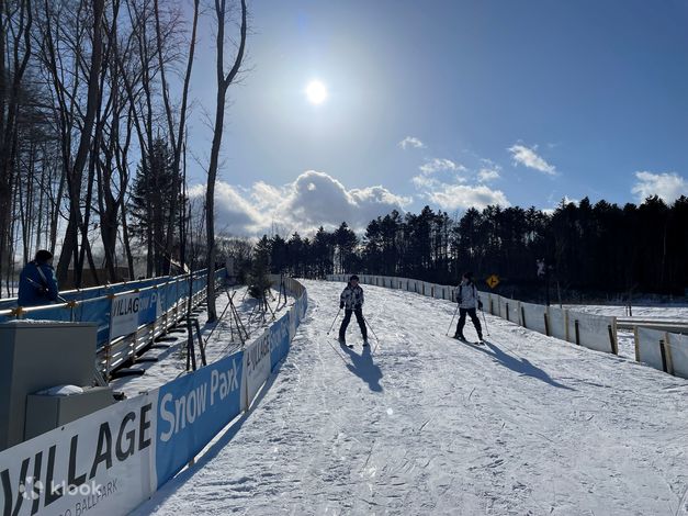 First skiing and sledding experience at Snow Park F Village near ...
