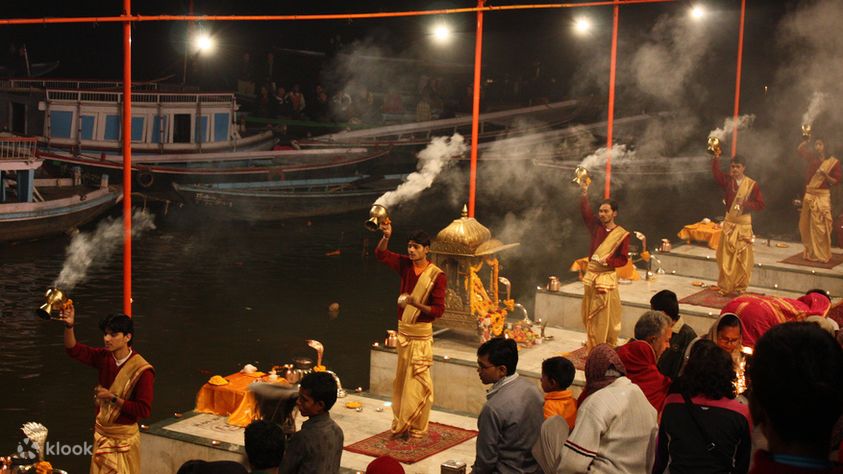 Spiritual Walk and Boat Ride with Ganga Aarti Experience in Varanasi ...