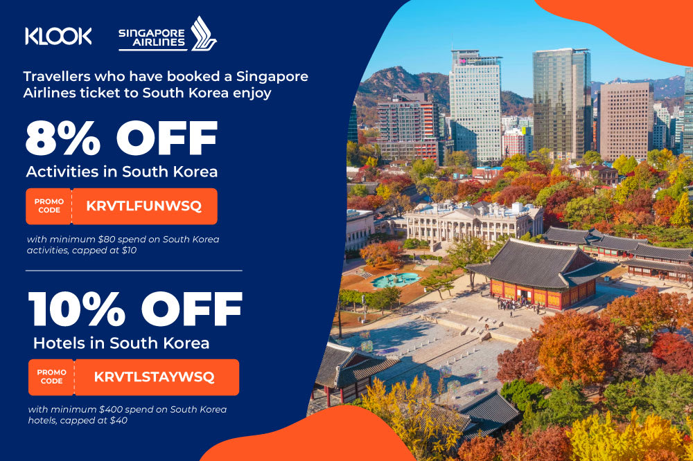 Klook x Singapore Airlines Offers for South Korea Vaccinated Travel ...