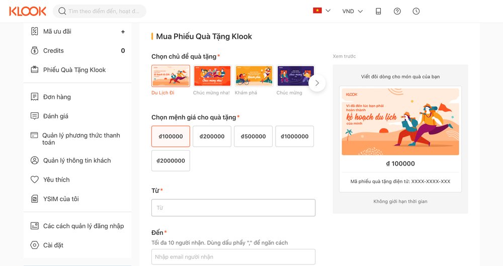 Klook Gift Card, Phiếu Quà Tặng Quyền Lực Cho Hội Cuồng Chân - Klook Blog