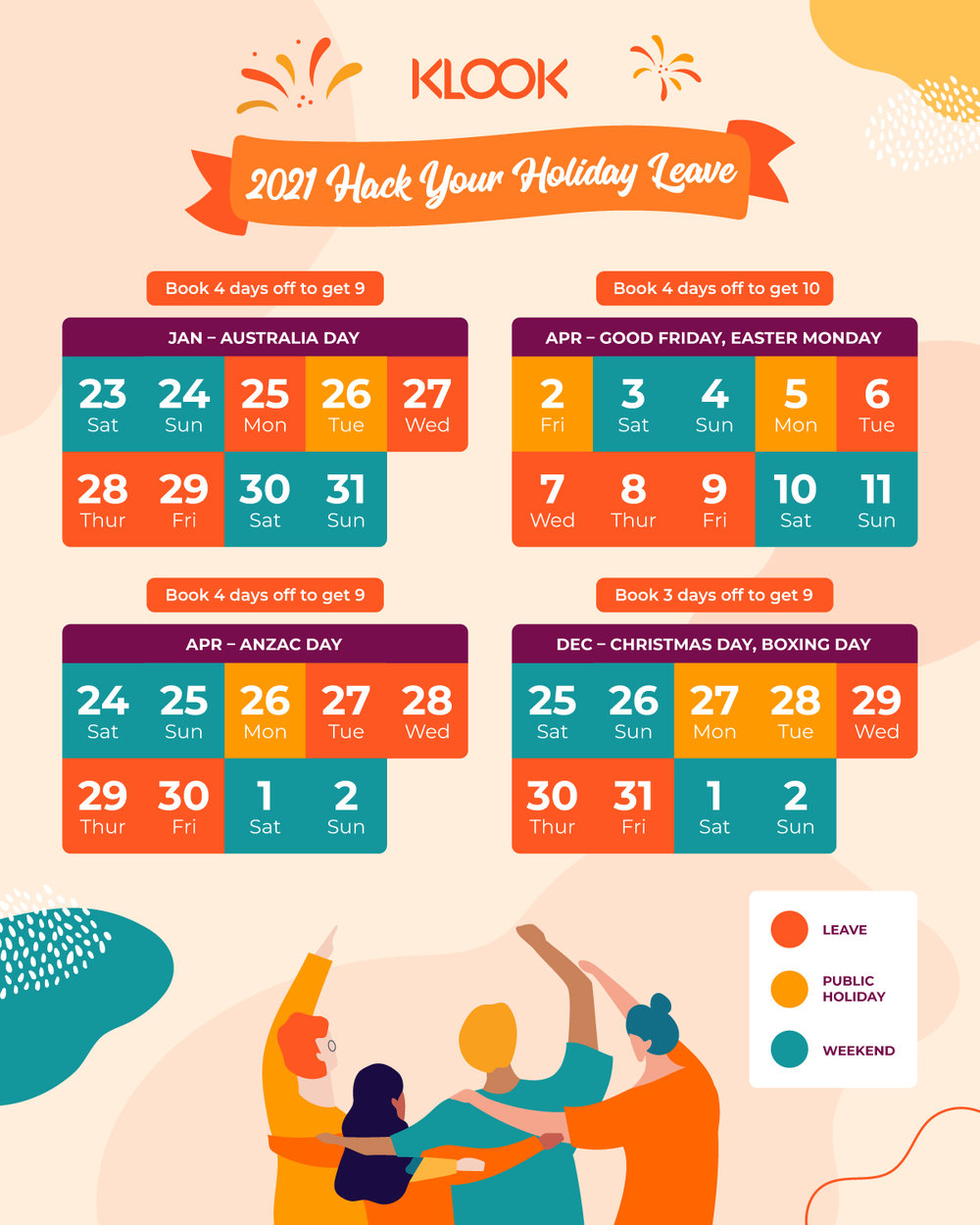 Hack Your Holiday Leave and Double Your Time off in 2021 - Klook Travel ...