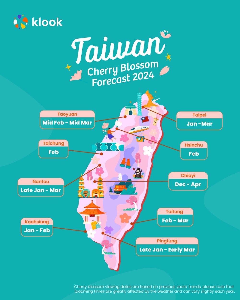 Taiwan Cherry Blossom Forecast 2024: 15 Best Viewing Spots and Peak ...