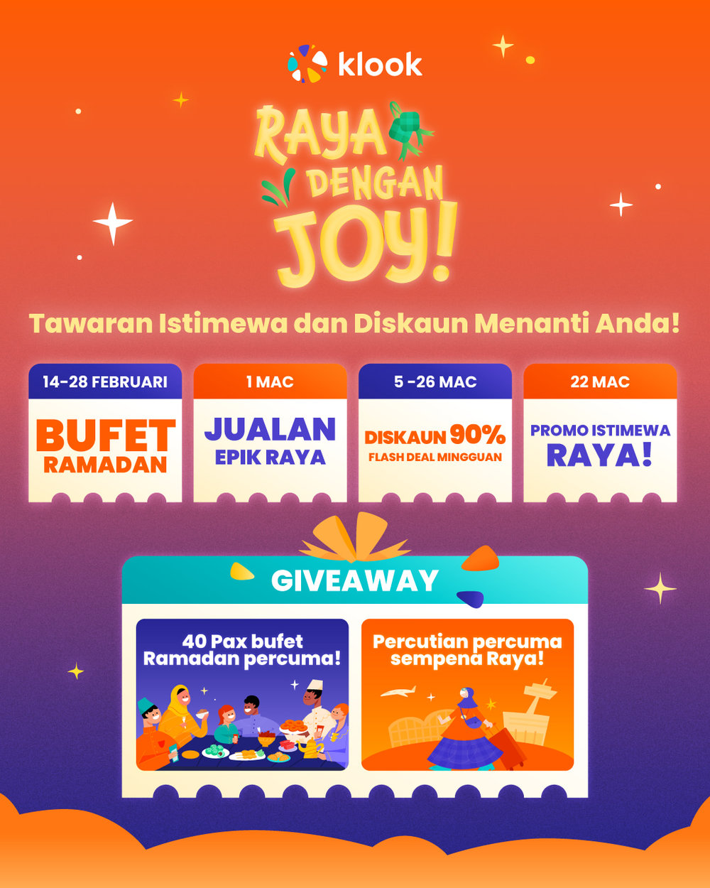 Ramadan, Raya Klook Promo dan Giveaway 2025! - Blog Klook Travel