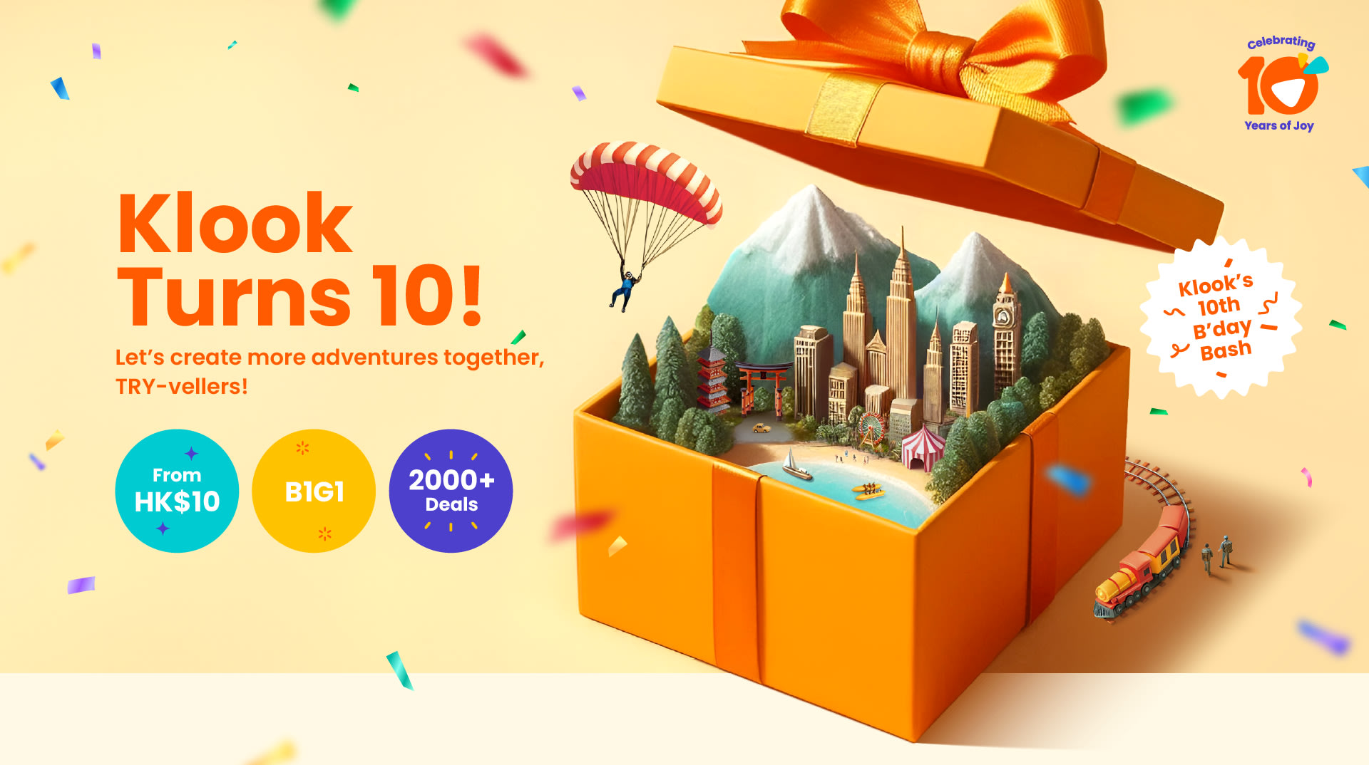 Klook Turns 10. Daily Birthday Deals up to HK$10