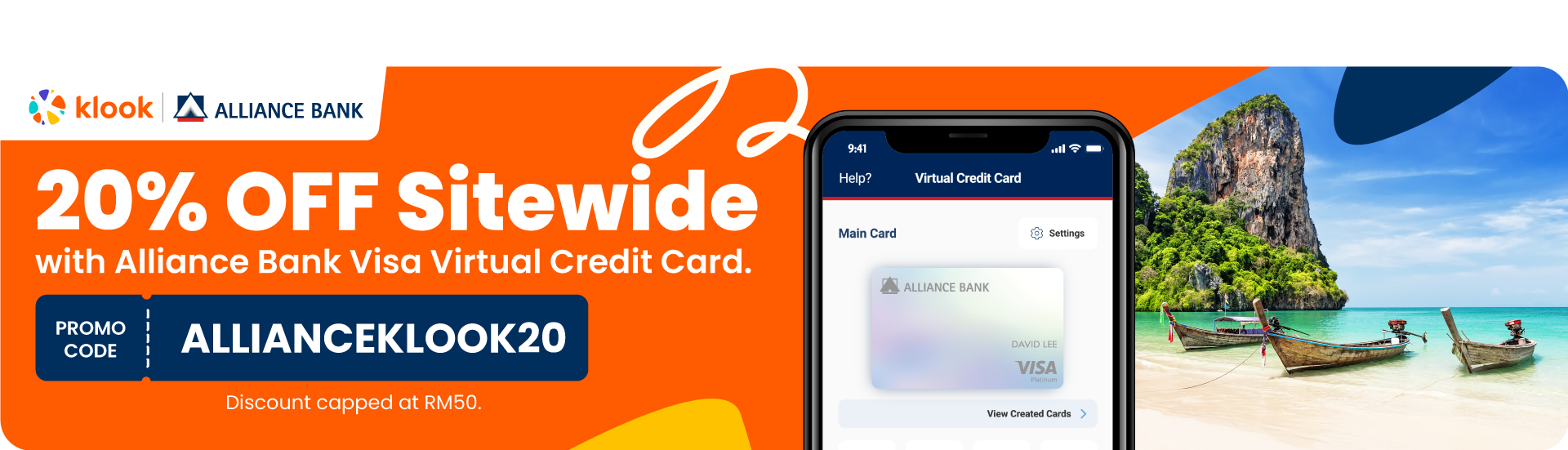 Klook | Alliance Bank Virtual Credit Card (VCC) Campaign