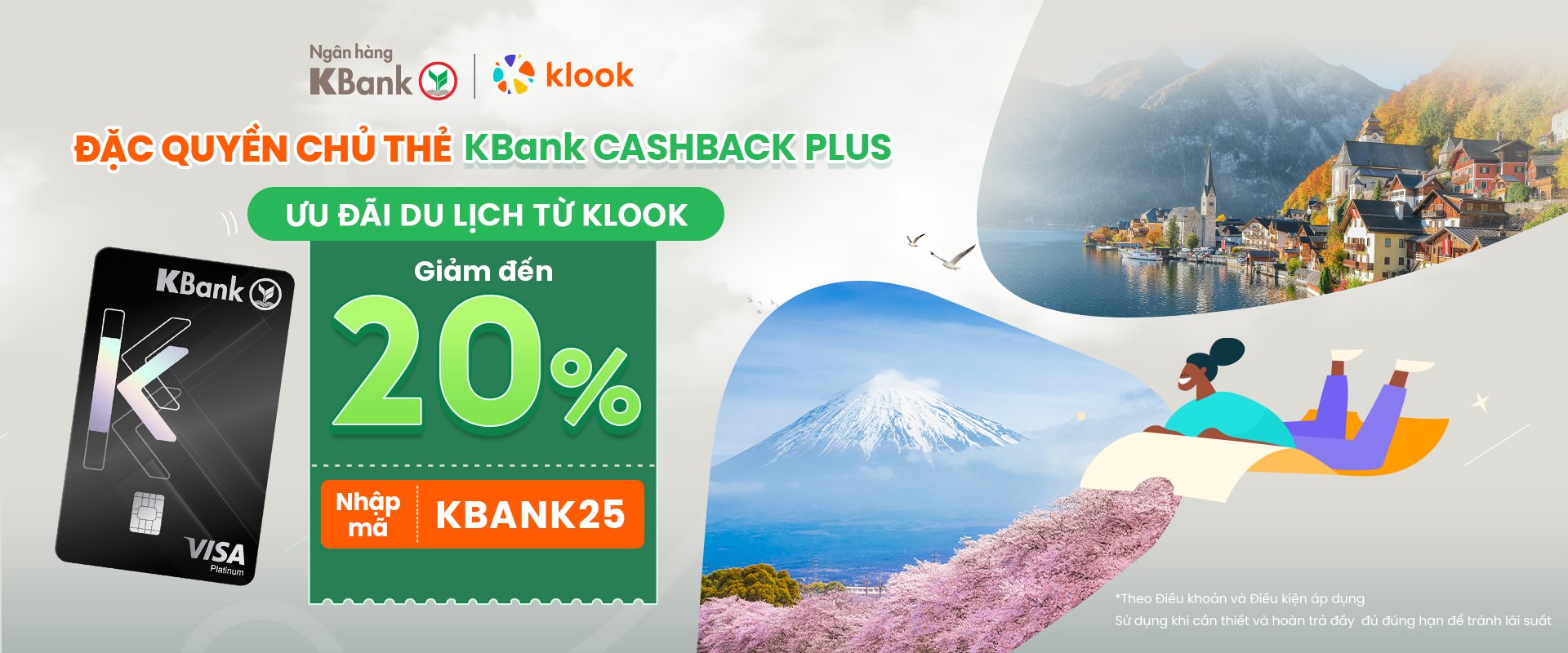 Ưu đãi Độc quyền Klook x KBank