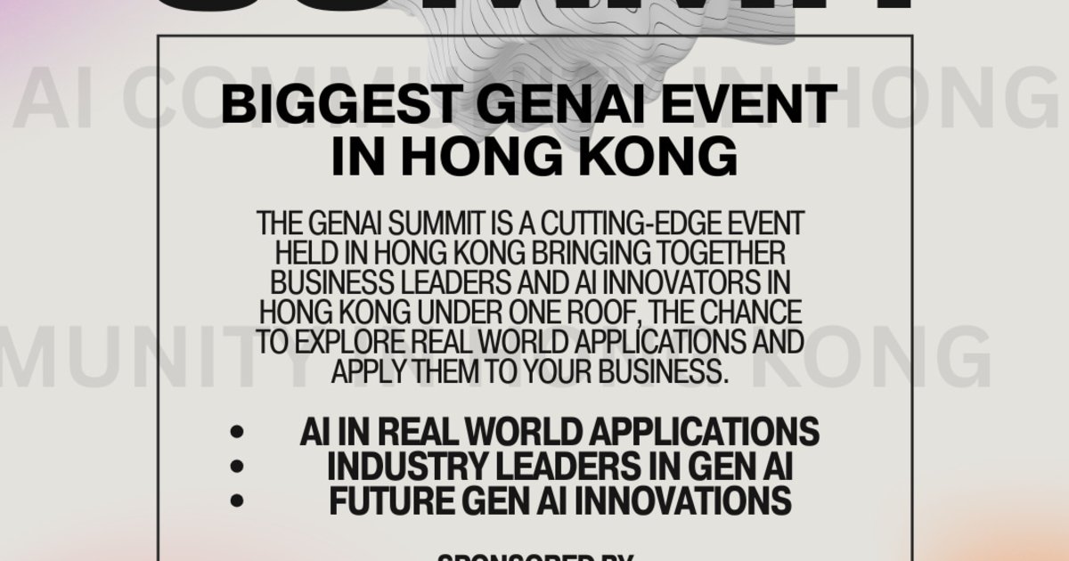 GENAI Summit Hong Kong