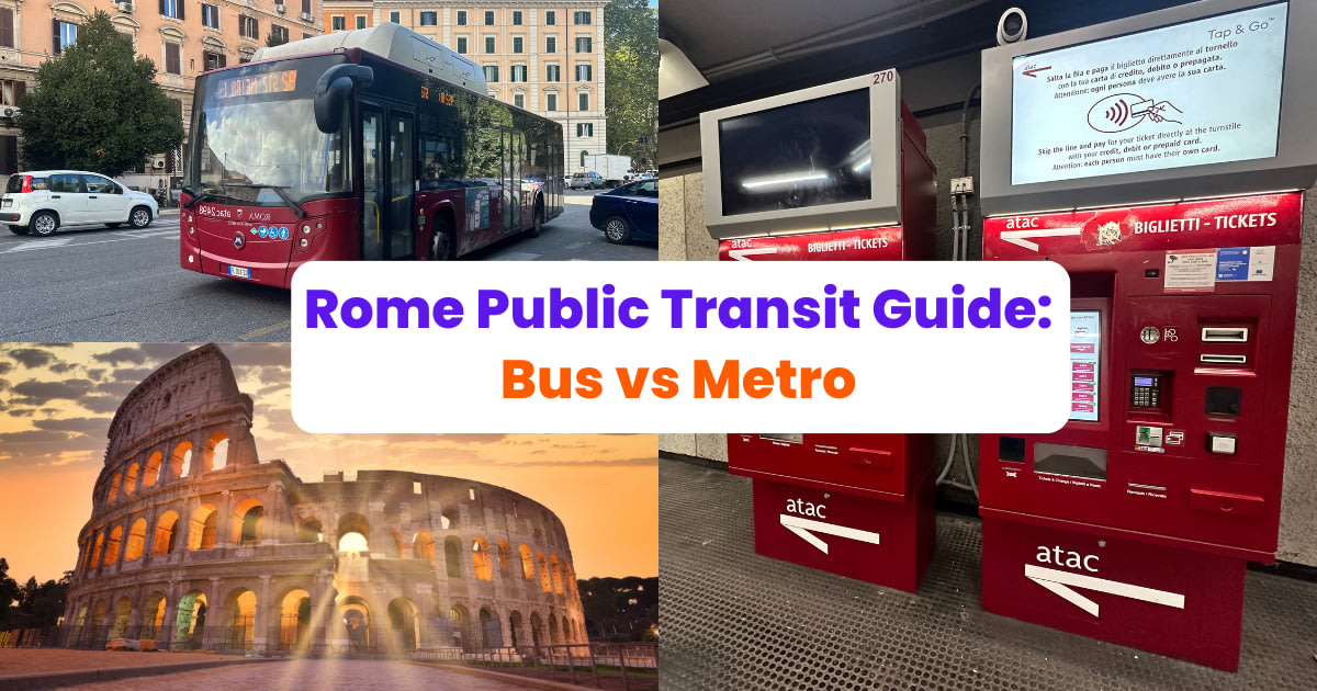 Rome Public Transport Made Simple: Metro vs Bus - Klook Travel Blog