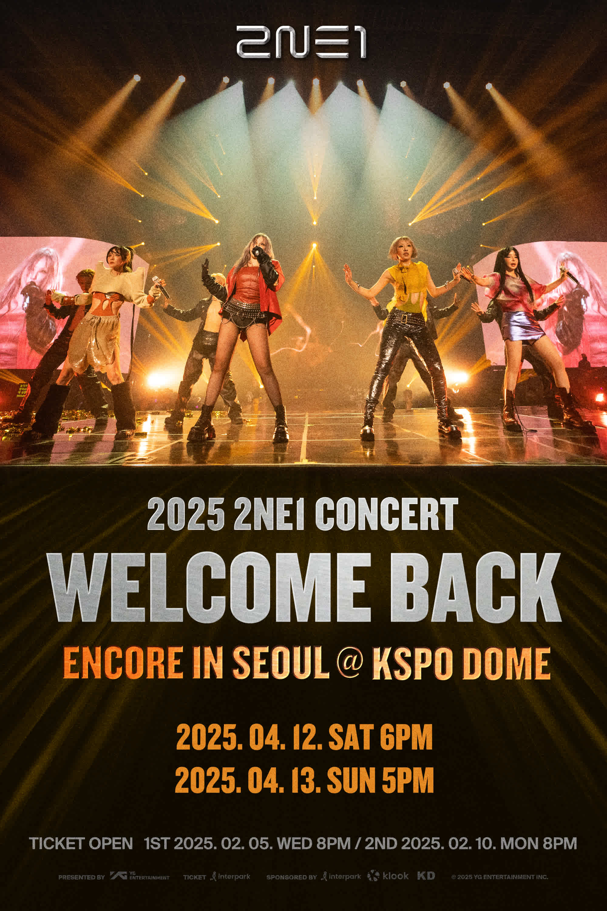 2025 2NE1 CONCERT [WELCOME BACK] ENCORE IN SEOUL Ticket Package