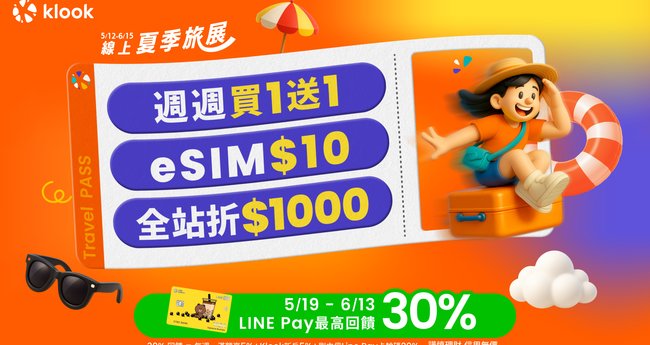 Klook線上旅展》eSIM10元起！週週買1送1再搶全站千元券 - Klook 客路部落格