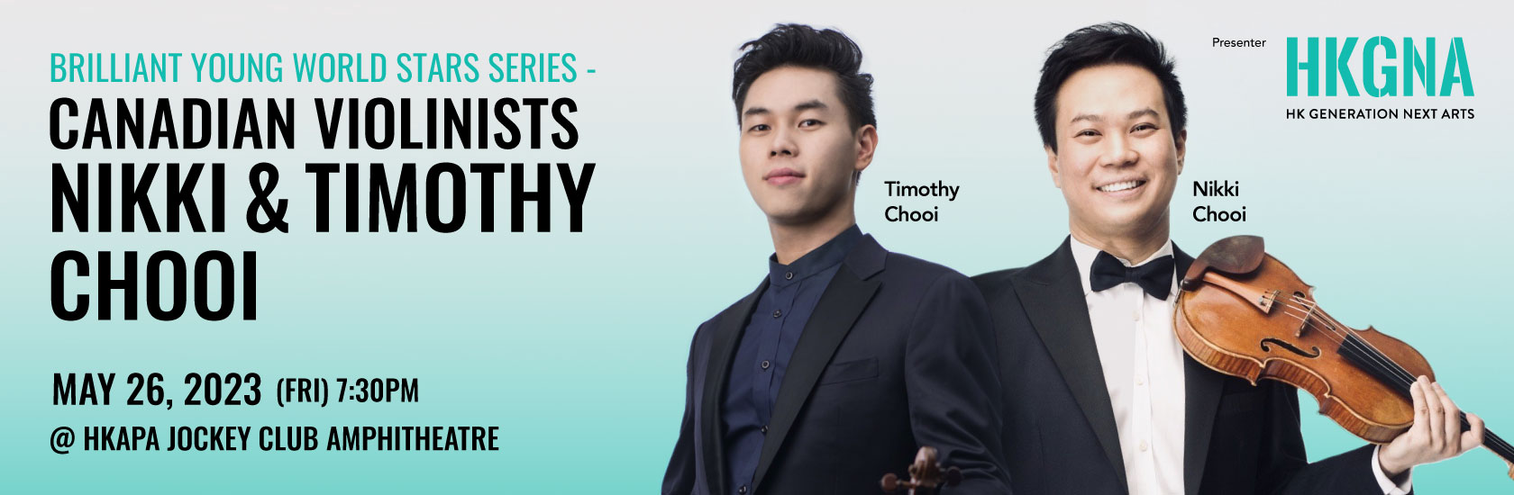 Canadian Violinists Nikki & Timothy Chooi Pianist Anson Wong