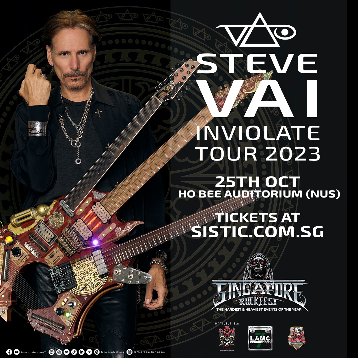 Steve Vai INVIOLATE World Tour 2023 in Singapore | Concert