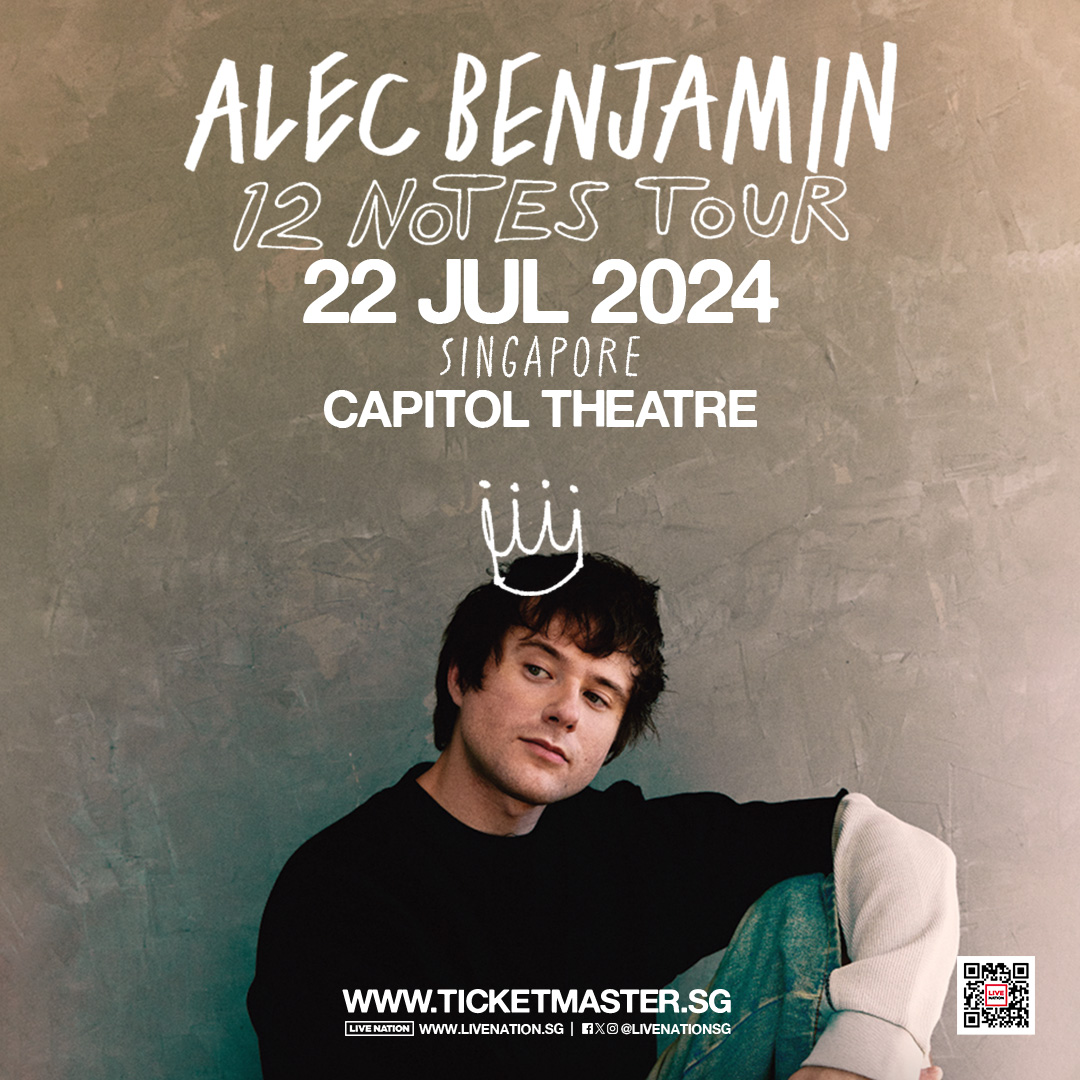 Alec Benjamin演唱会2024新加坡站｜12 Notes Tour｜Capitol Theatre