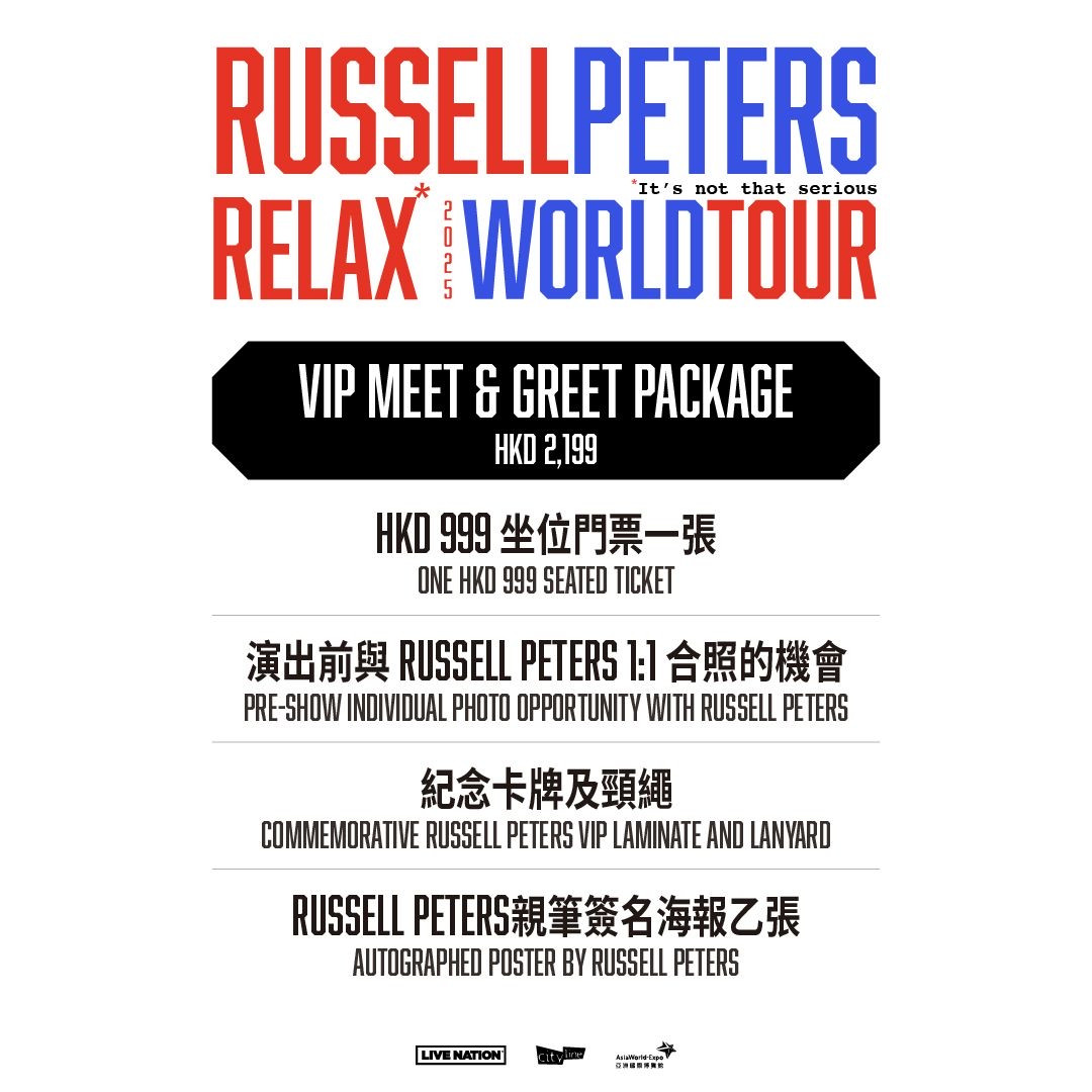 RUSSELL PETERS RELAX WORLD TOUR IN HONG KONG｜Stand-Up Comedy