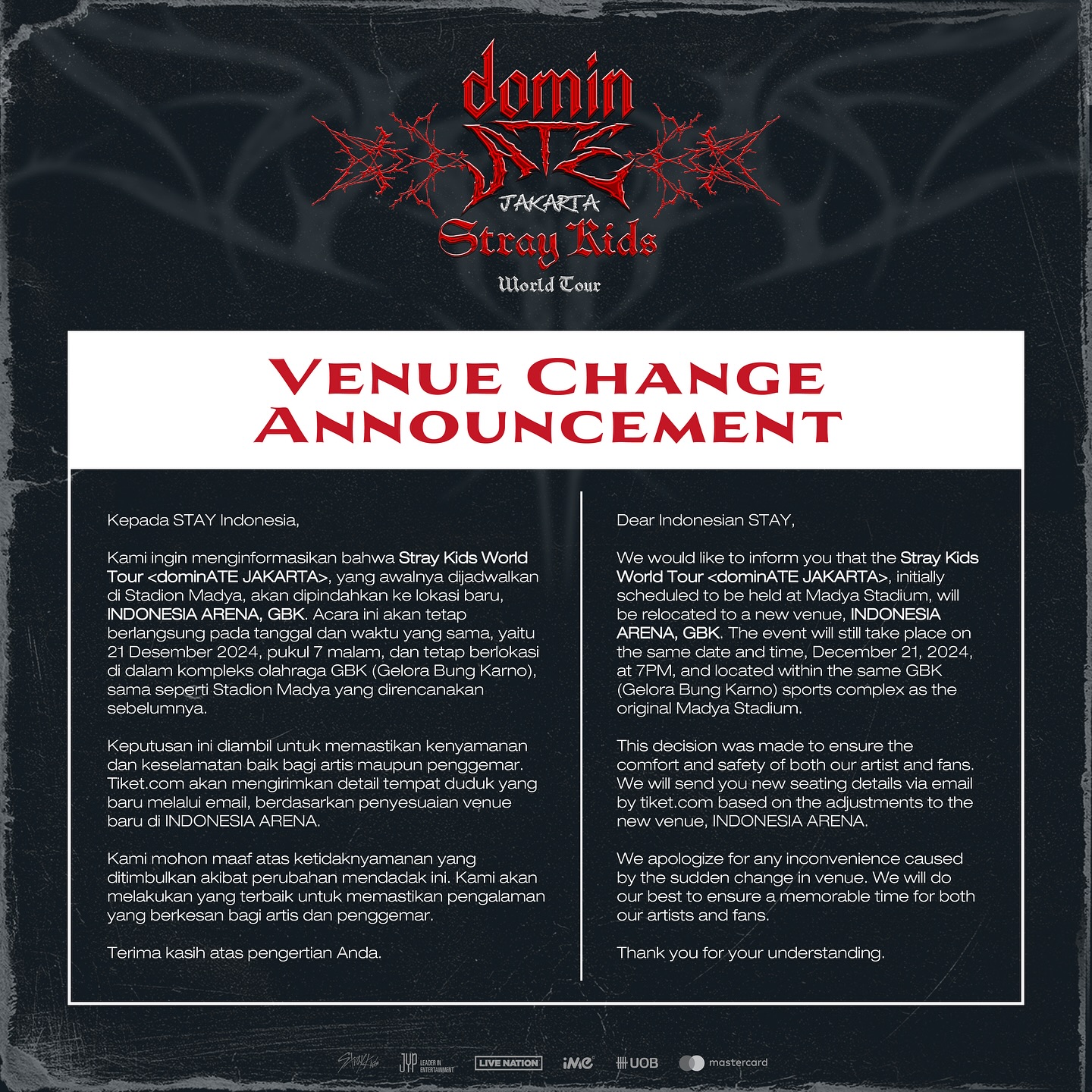 Stray Kids Concert World Tour in Jakarta 2024