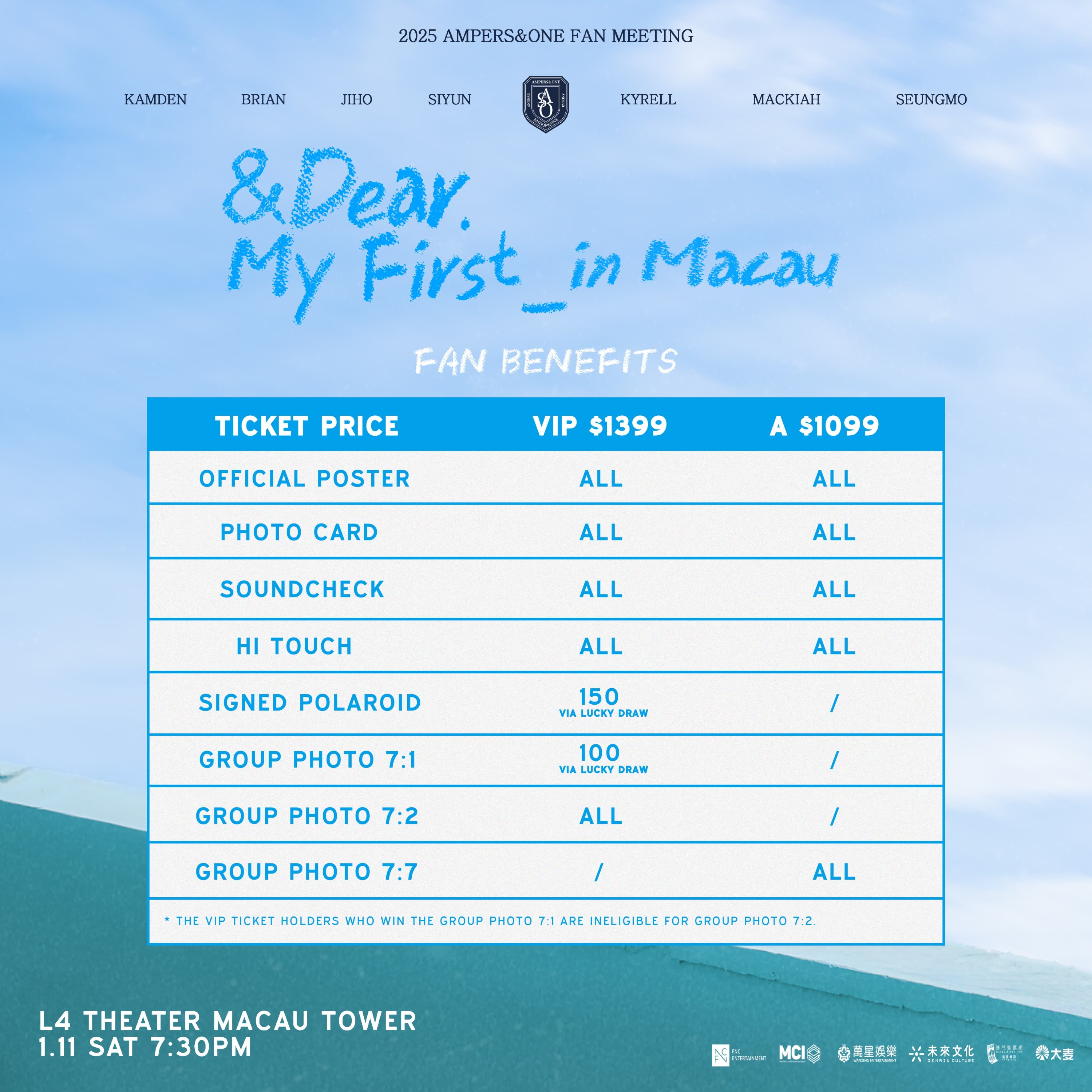 2025 AMPERS&ONE FAN MEETING '&Dear. My First _' ở Ma Cao - Klook Việt Nam