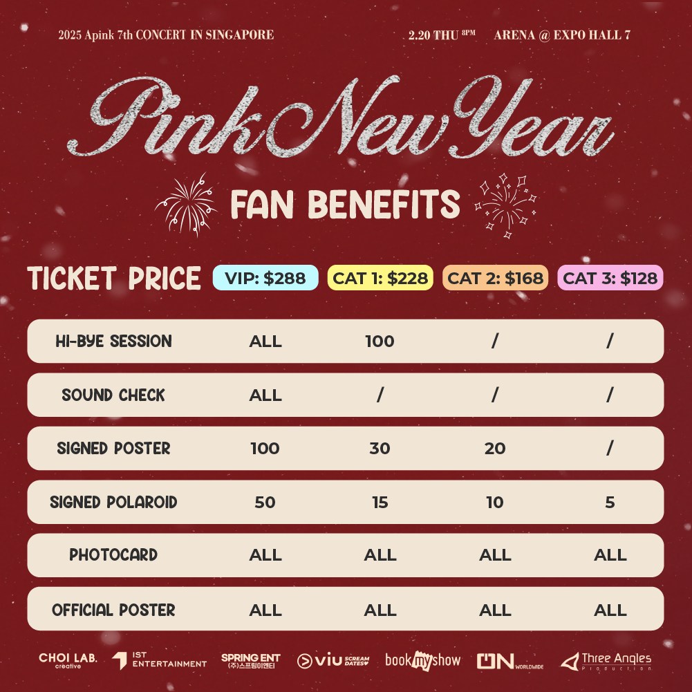 Apink新加坡演唱會2025｜Apink 7th CONCERT [PINK NEW YEAR]｜新加坡博覽中心