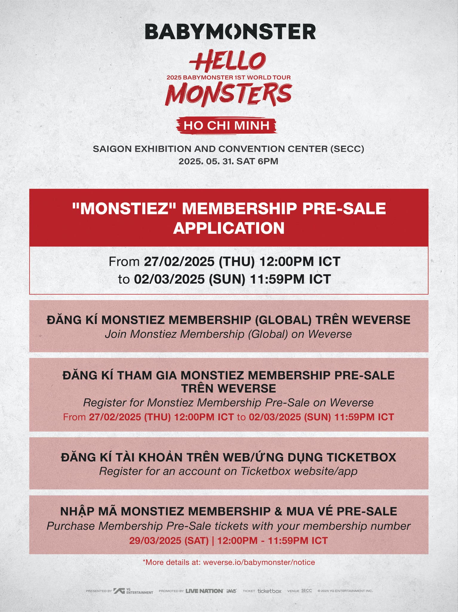 2025 BABYMONSTER 1st WORLD TOUR IN VIETNAM