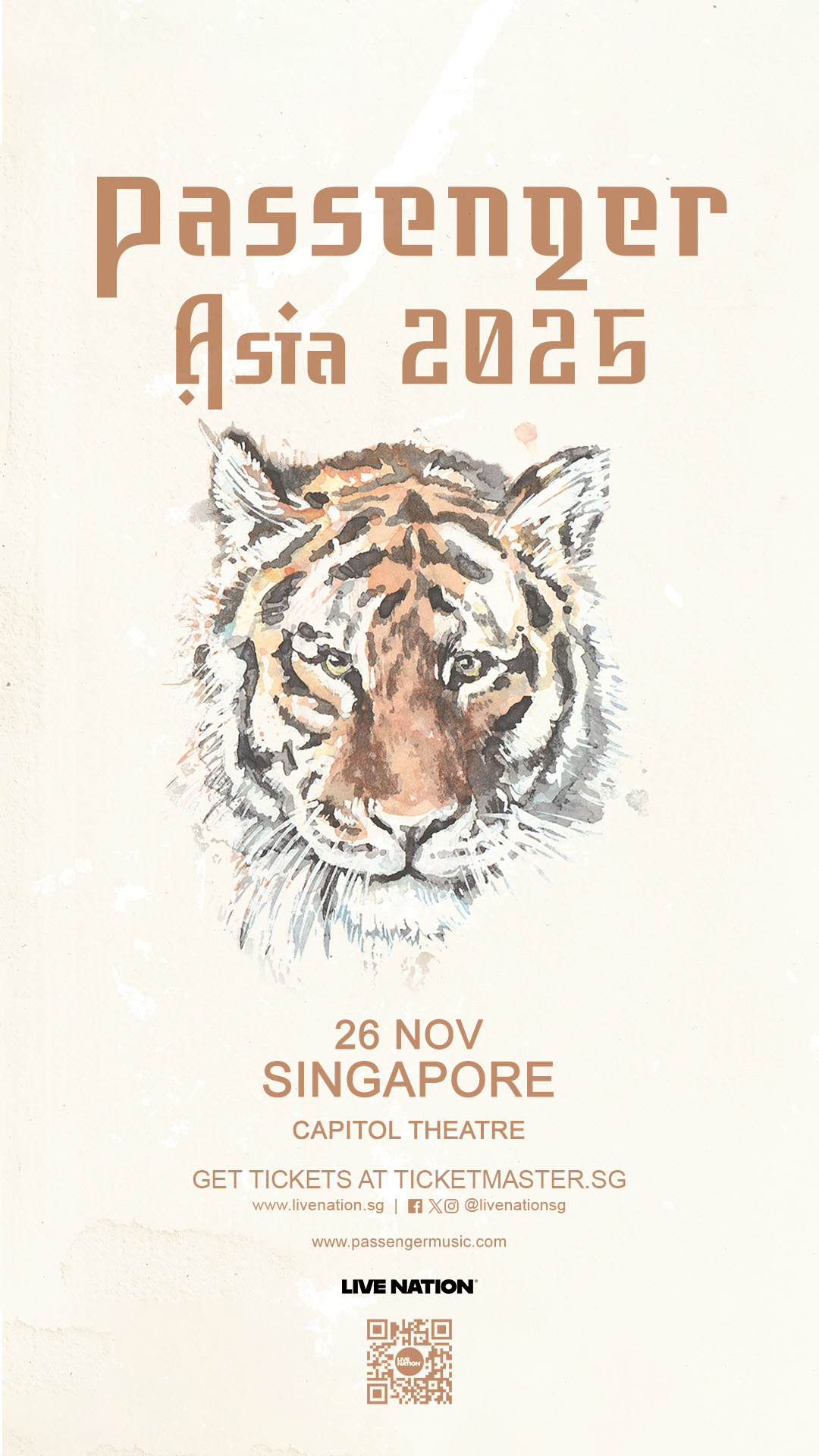 Passenger Asia 2025 - Singapore | Capitol Theatre