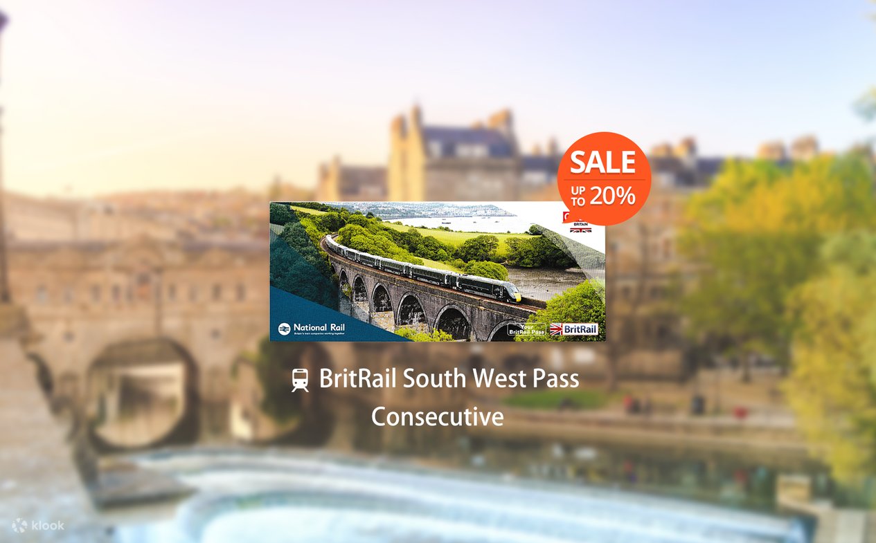 BritRail South West Pass (Consecutive 3, 4, 8, 15, 22 Days, or 1 Month ...