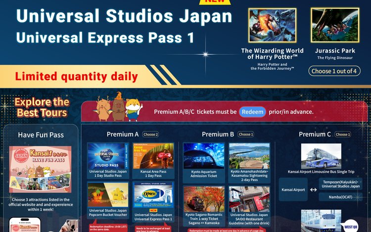 Have Fun in Kansai Premium Pass (Includes Universal Studios Japan) - Klook