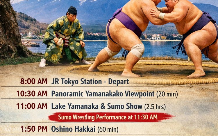 Mount Fuji & Lake Kawaguchiko Day Trip with Sumo Show - Klook Australia