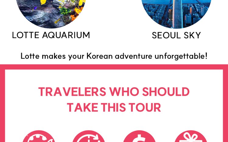ULTRA LOTTE TOUR (Lotte Duty Free, Lotte World, Seoul Sky, Aquarium ...