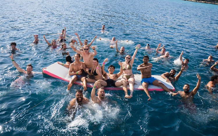 Split Blue Lagoon Boat Party with DJs, Shots, Swim & Afterparty - Klook