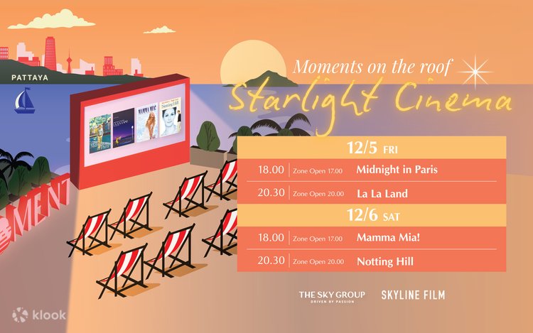 Moments on the Roof: Starlight Cinema Ticket in Pattaya Ticket - Klook ...