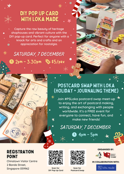 Postcard Swap with Loka | Chinatown Singapore