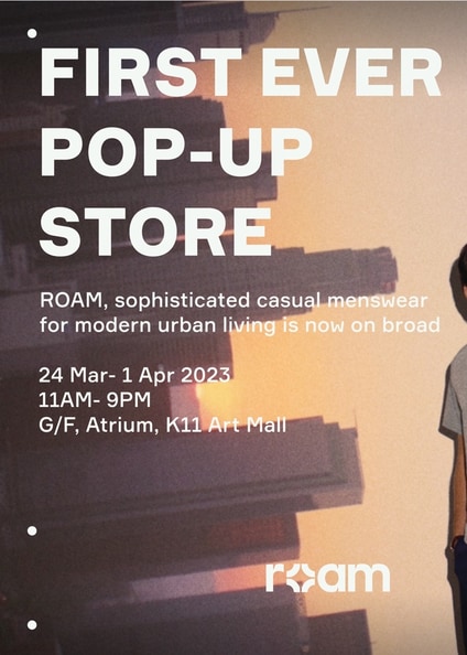 Go ROAM-ing｜ROAM 期間限定店｜K11 Art Mall