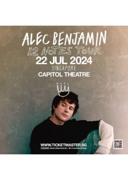 Alec Benjamin演唱會2024新加坡站｜12 Notes Tour｜Capitol Theatre