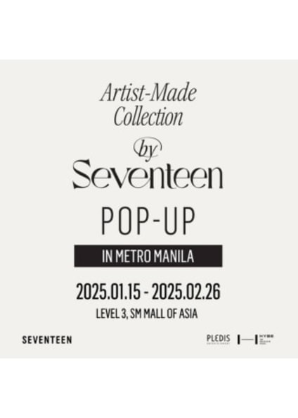Artist-Made Collection by SEVENTEEN POP-UP in Metro Manila