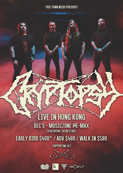Cryptopsy Concert 2023｜CRYPTOPSY – LIVE IN HONG KONG｜KITEC