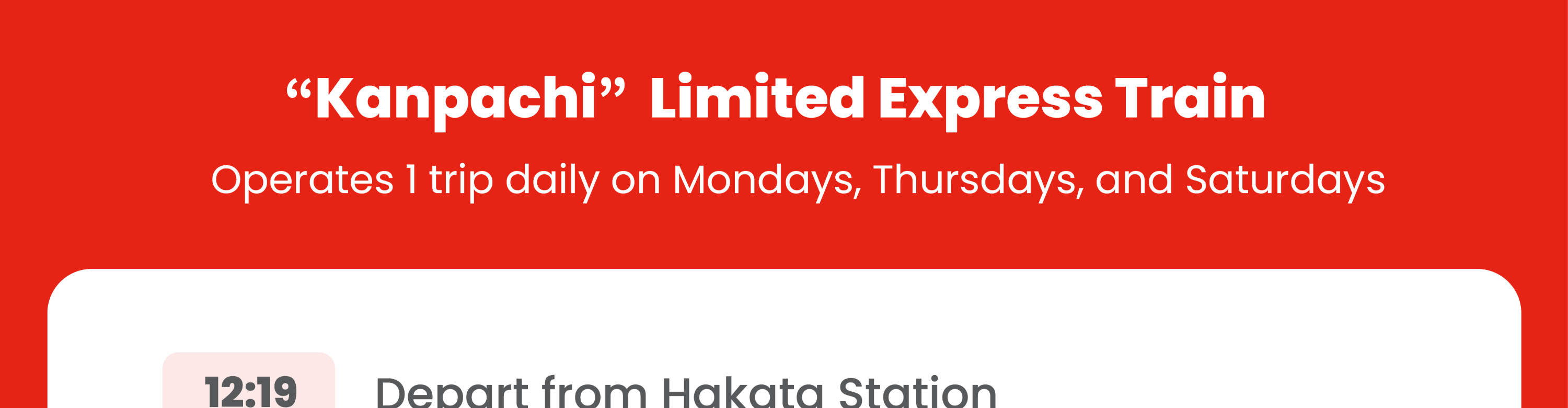 Kanpachi / Ichiroku Limited Express Train Ticket by JR Kyushu - Klook