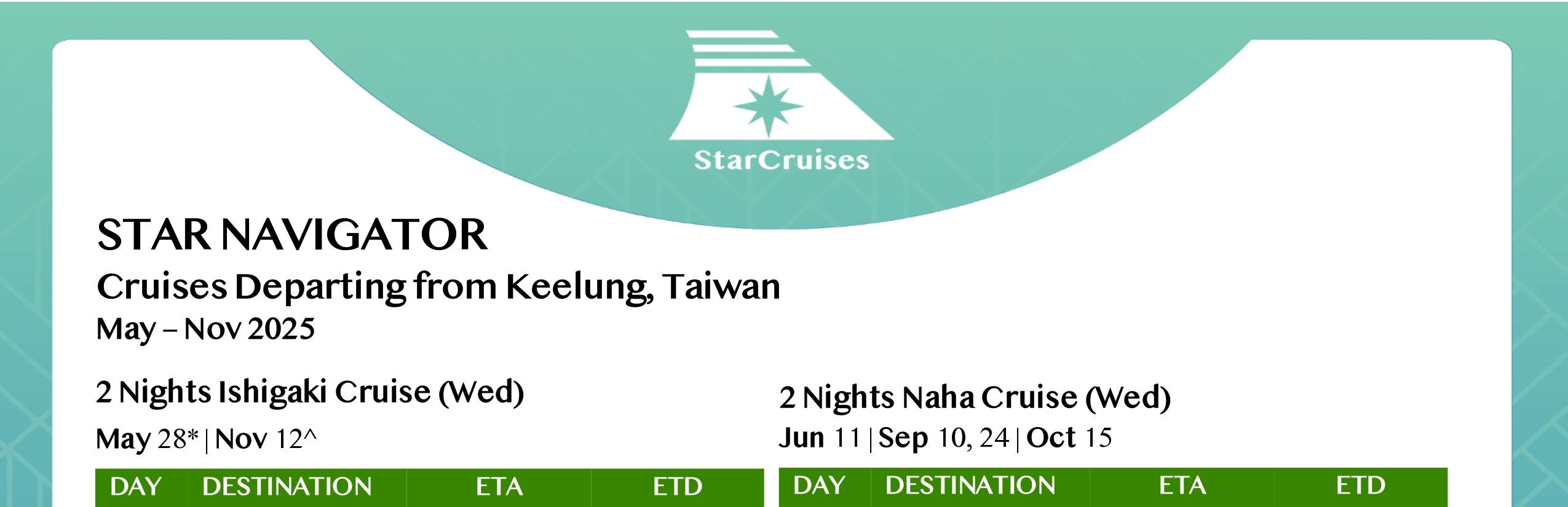 Star Navigator by StarCruises from Keelung - Klook